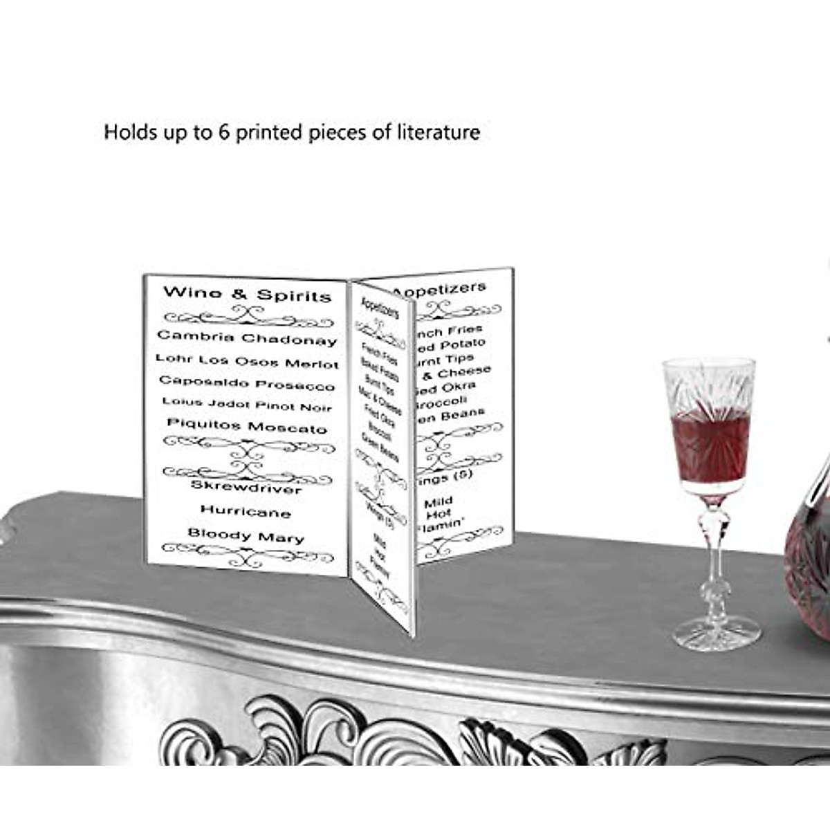 Marketing Holders Multi Panel Sign Holder 5" x 7" Pack of 10 Public Notice Stand Nameplate Directions Maps Frame Clear Acrylic Table Tent Graphic Image Party Venues Celebrations Announcements