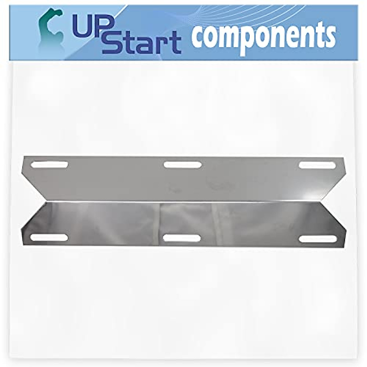 4-Pack BBQ Grill Heat Shield Plate Tent Replacement Parts for Members Mark 720-0582 - Compatible Barbeque Stainless Steel Flame Tamer, Guard, Deflector, Flavorizer Bar, Vaporizer Bar, Burner Cover 15"