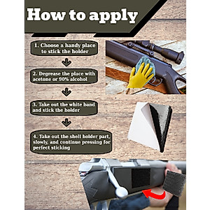 Underalert 2 Round Bullet Holder for Rifle with Velcro and Adhesive Backing Sticker, 223 308 30-06 Ammo Holder for Rifles Side and Buttstock, Two Round Gun Shell Stock Pouch