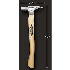 Stiletto Ti16MC-P Ti 16 Milled Face Hammer with a Curved 18" Poly-Fiberglass Handle with an AirGrip