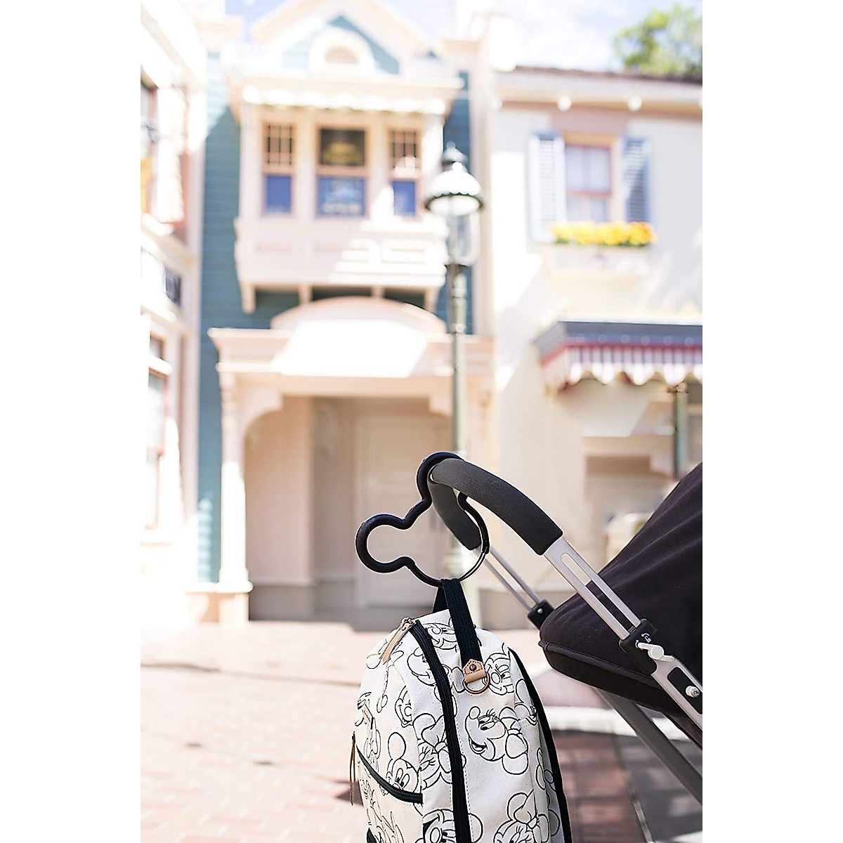 Petunia Pickle Bottom Mickey Mouse Stroller Hook | Black | for All Strollers or Shopping carts | for Carrying Diaper Bags, Book Bags, and Purses | Disney Fun