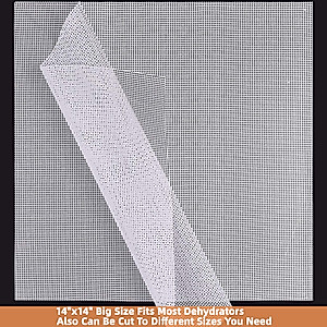 Sopito 6pcs Square Non Stick Silicone Dehydrator Sheets for Fruit Dryer Mesh