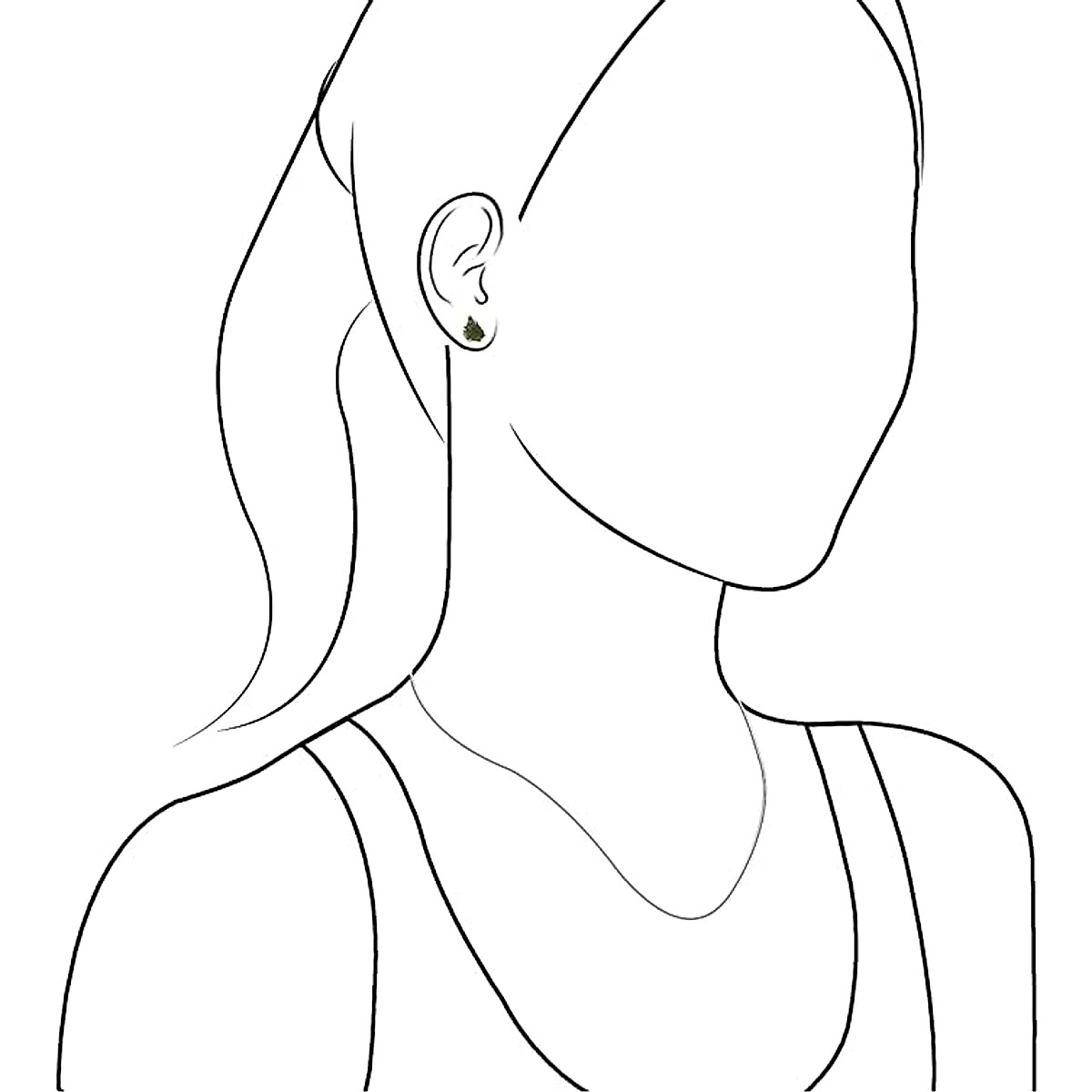 Starborn Creations Rough Moldavite Post Style Earrings