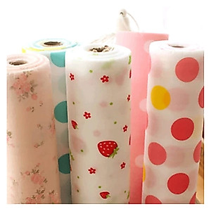 Kitchen Cabinet Liner Reusable Shelf Liner Paper Cabinet Mat Drawer Mat Moisture-Proof Waterproof Dust Proof Non-Slip Tableware Pad Shelf Paper for Kitchen cabinets Non Adhesive (Color : Pink Rose,