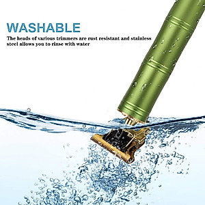 Mens Clipper Cordless Hair Clippers, Razor Electric Professional Beard Trimmer Grooming Shaving Machine Self Hair Cutting Haircut Trimmers Cutter，Green