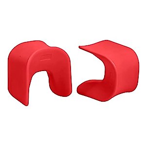 ECR4Kids Wave Seat, 14in - 15.1in Seat Height, Perch Stool, Red, 2-Pack