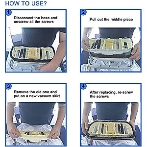 ATIE Pool Cleaner Vacuum Skirt Compatible with Pentair Kreepy krauly Great White GW9500 and Dorado 360151 Pool Cleaner GW9508 Vacuum Skirt (2 Pack)