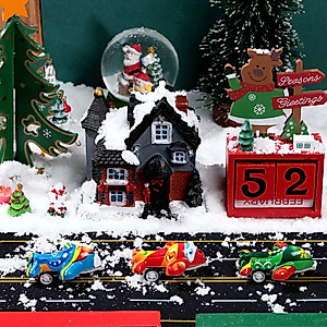Marspark Christmas Village Accessories 5 x 50 Inch Christmas Miniature Road Village Street Mat Xmas Village Snow Street Decorations for Little Village Landscape (Road Style)