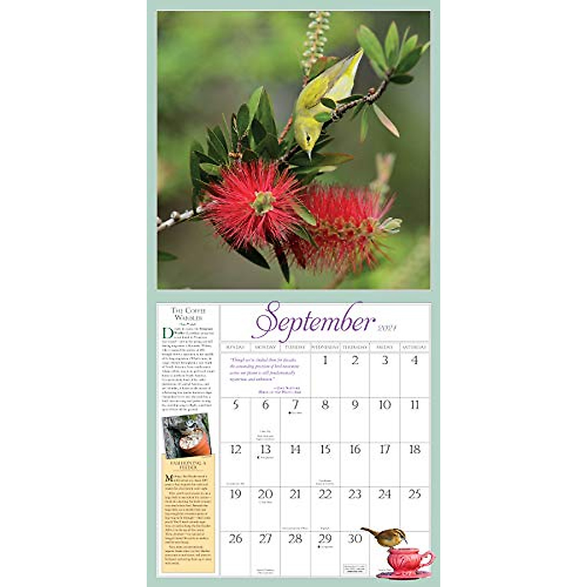 Audubon Birds in the Garden Wall Calendar 2021