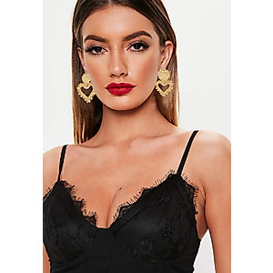 ATIMIGO 6 Pairs Gold Statement Drop Earrings Metal Geometric Dangle Drop Earrings for Women