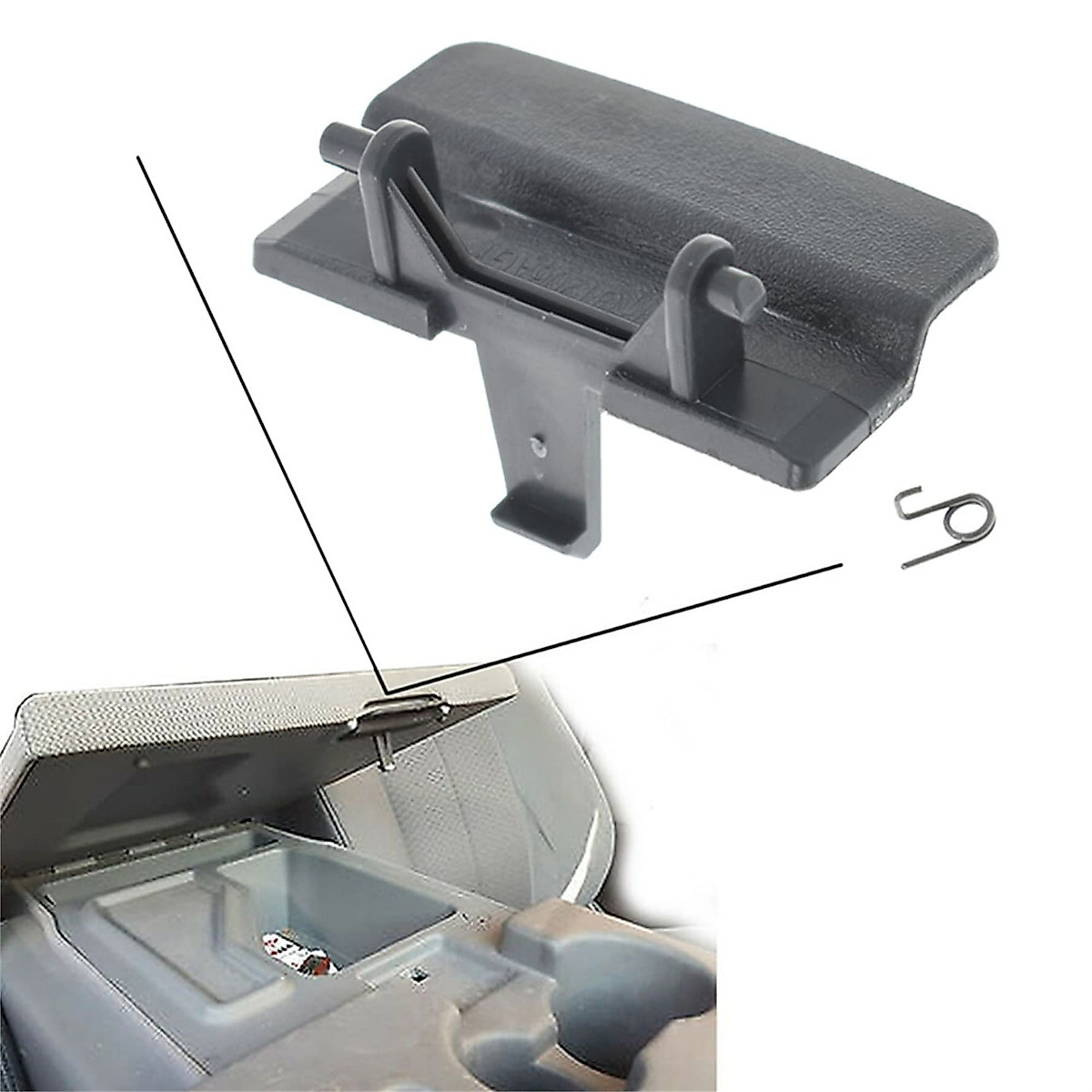 munirater Gray Center Console Seat Lid Latch Replacement for 2010-2018 F-150 BL34-18672A66