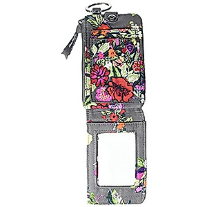 Vera Bradley Women's Cotton Deluxe Zip ID Case Wallet With RFID Protection, Hope Blooms - Recycled Cotton, One Size