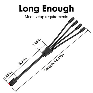 JYFT DC8mm/DC7909 to High Power Port Anderson 4X Combiner Cable for Four Solar Panel to RV Automotive Marine Portable Power Station