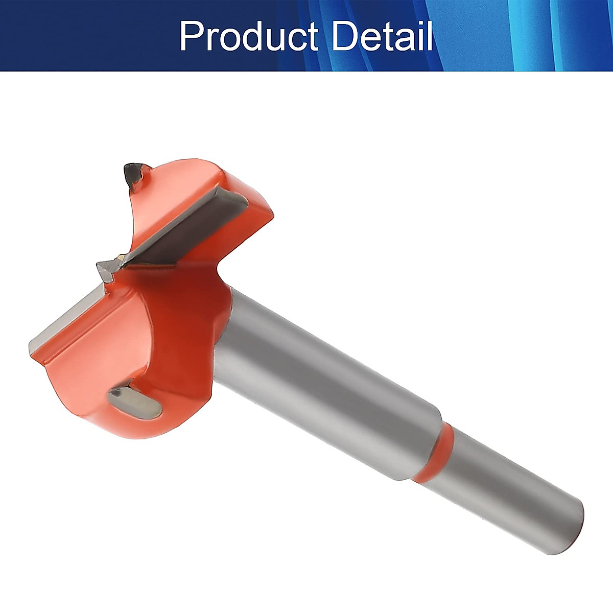 Hegebeck Forstner Drill Bits 1.5" Woodworking Hole Saw Boring Drill Bits Carbide Wood Drilling Cutter with 3/8inch Round Handle for Wood Plastic Plywood