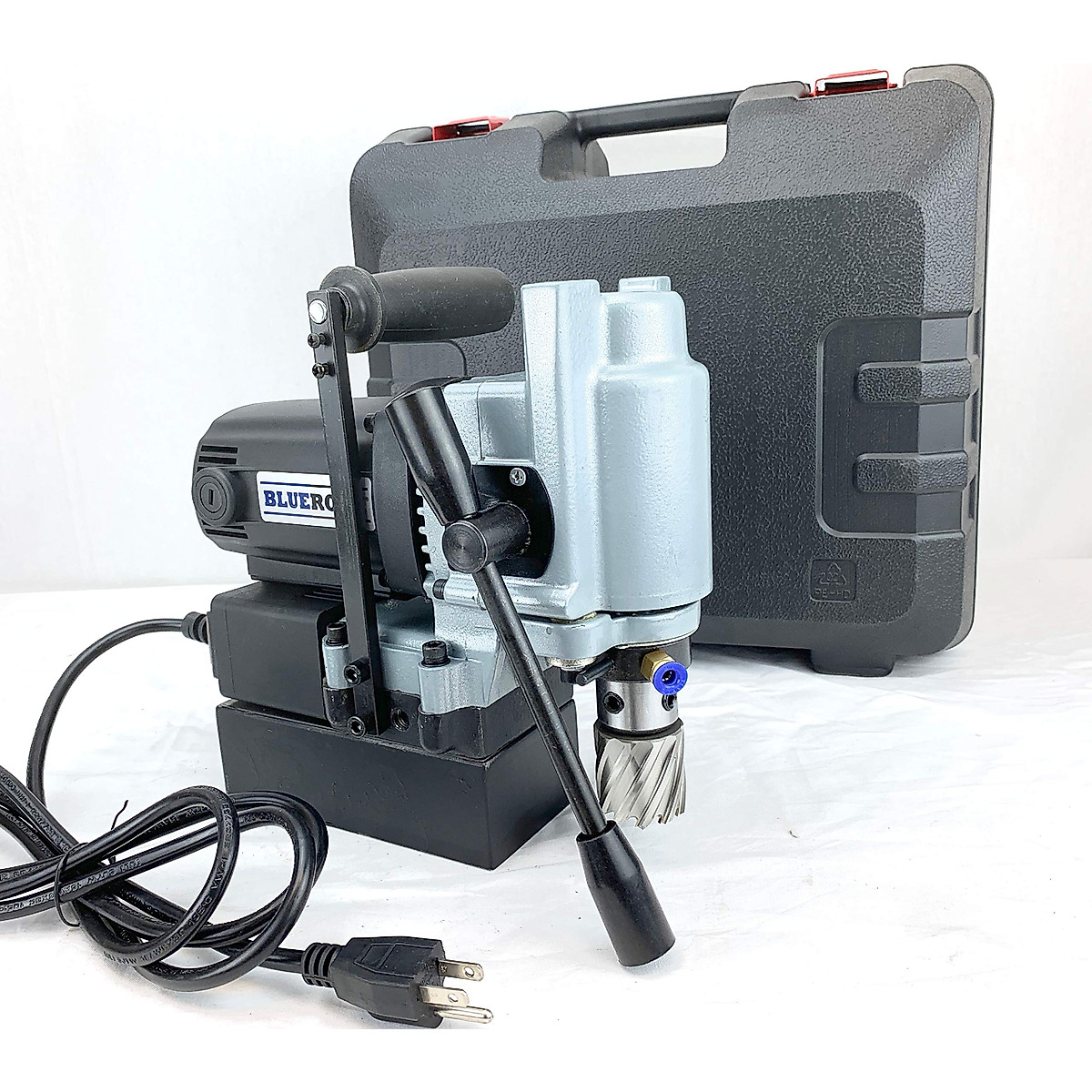 TYP-28A Mag Drill BLUEROCK Tools MINI Magnetic Drill Typhoon Small Mag Annular