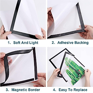 PP OPOUNT 4 PCS Diamond Art Frames, 30 x 40 cm Self-Adhesive Diamond Picture Frame, Magnetic Picture Frame For Diamond Art Display and Protection, Window, Home Wall Office Decor