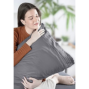 Utopia Bedding Queen Sheet Set – Soft Microfiber 4 Piece Luxury Bed Sheets with Deep Pockets - Embroidered Pillow Cases - Side Storage Pocket Fitted Sheet - Flat Sheet (Grey)