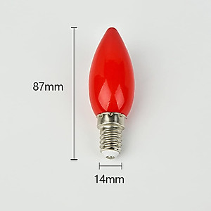 CYISONAL 10Pcs E14 Red Light Bulb Candle Bulb Buddha Lamps LED Altar Bulbs Temple Decorative Lamp Buddha Bead Decorative Lamps