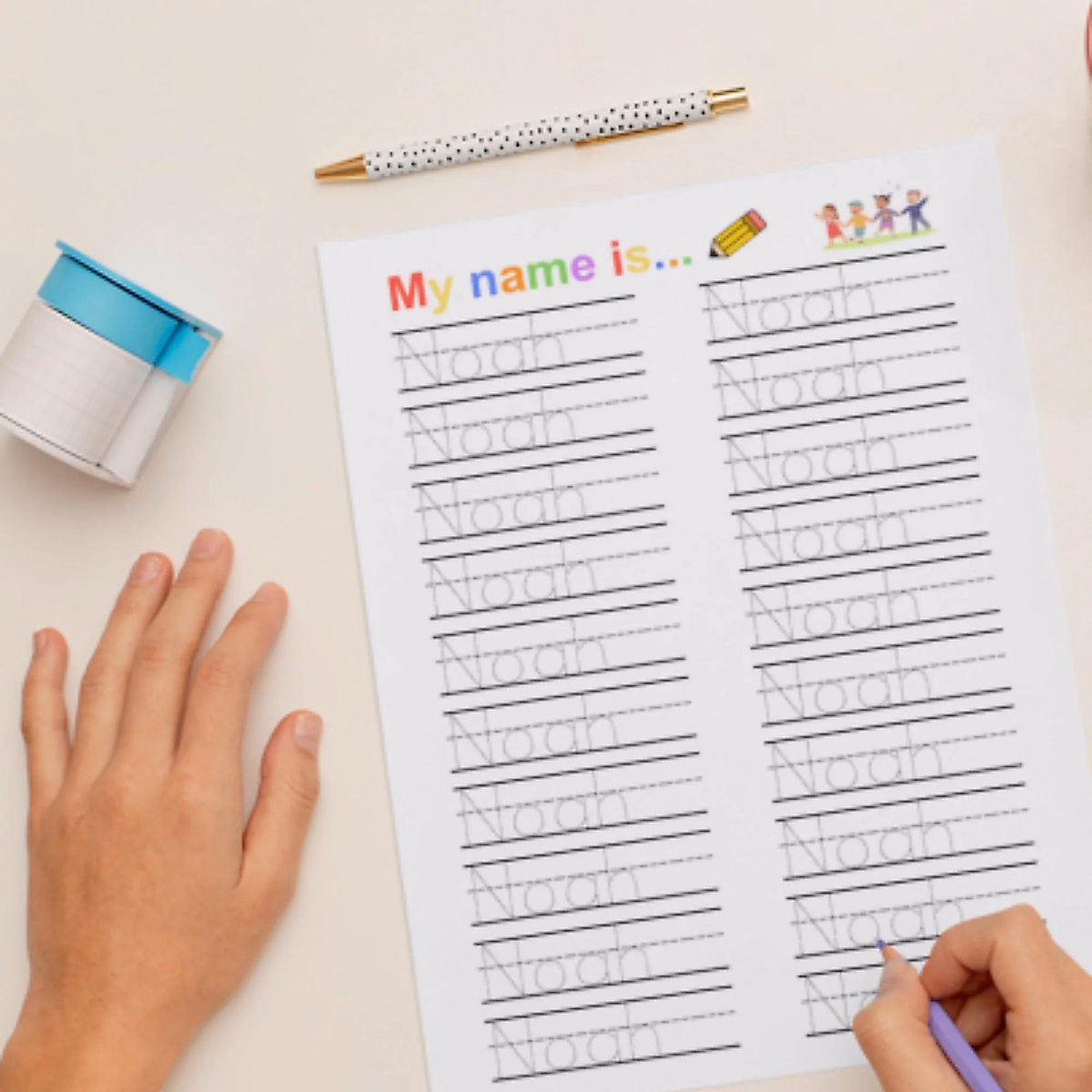 Personalized Name Tracing Worksheets: Handwriting Practice