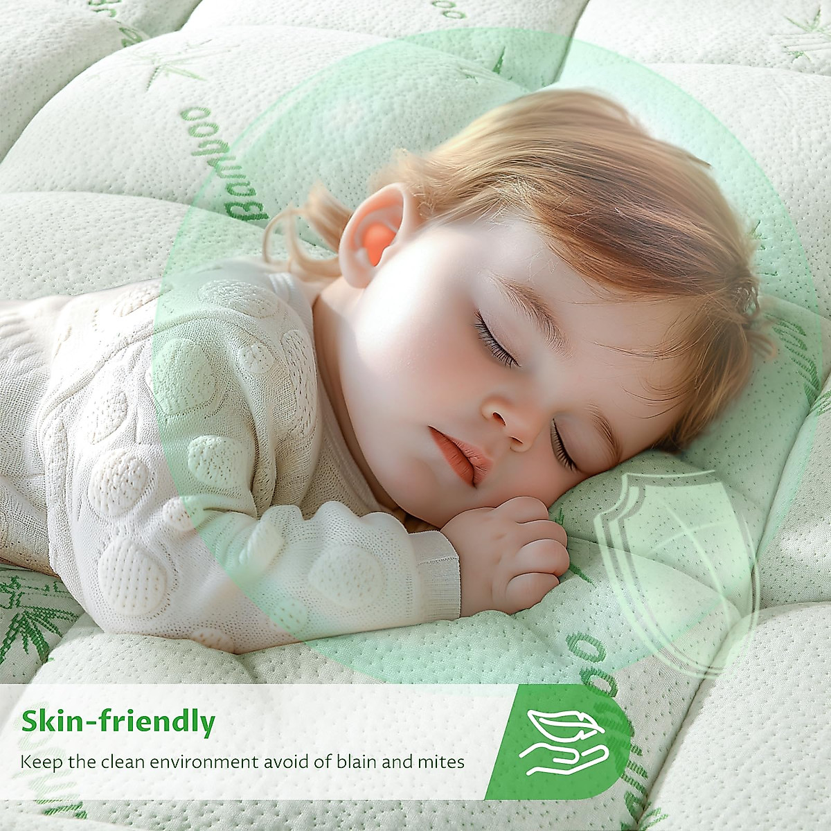 Baauye Bambu_Viscose Mattress Topper King(King,78"x80")