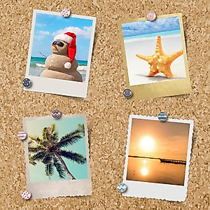 TecUnite 80 Pcs Creative Fashion Push Pins Decorative Thumbtacks for Wall Maps, Photos, Bulletin Board or Cork Boards, 8 Different Patterns(Pink)