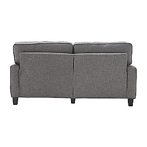 Serta Palisades Upholstered Sofas for Living Room Modern Design Couch, Straight Arms, Soft Fabric Upholstery, Tool-Free Assembly, 73" Sofa,Grey