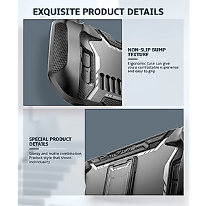 Mumba Blade Series Case for Steam Deck / Steam Deck OLED with Kickstand, TPU Grip Shock Protective Cover Accessories, Heat Dissipation Friendly, Anti-Slip & Anti-Scratch Protector (Black)