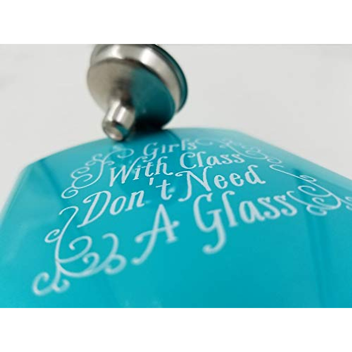 Liquor Flask Women Funny Leakproof - Premium Stainless Steel Hip Flask 6oz (Blue 6oz)