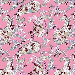 Vera Bradley Women's Fleece Plush Throw Blanket, Botanical Paisley Pink, 80 X 50