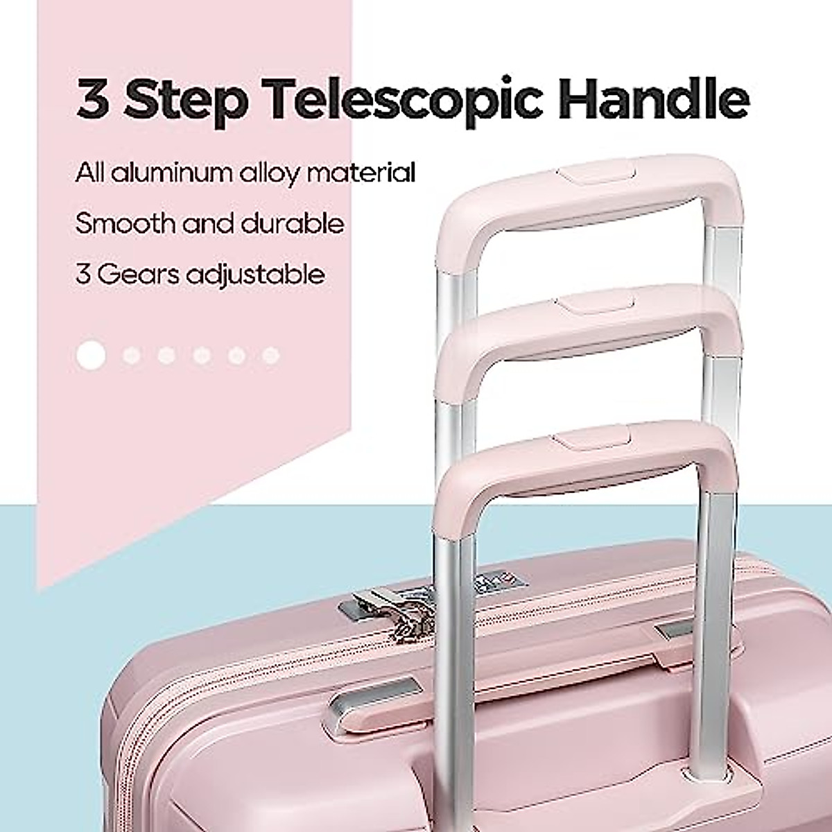 Melalenia Luggage Carry On Suitcase Sets, Expandable PP Hard Shell Suitcase with Spinner Wheels,Travel Luggage with TSA Locks 22x14x9 Airline Approved