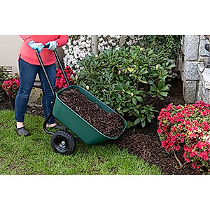Garden Star 70019 Garden Barrow Dual-Wheel Wheelbarrow/Garden Cart