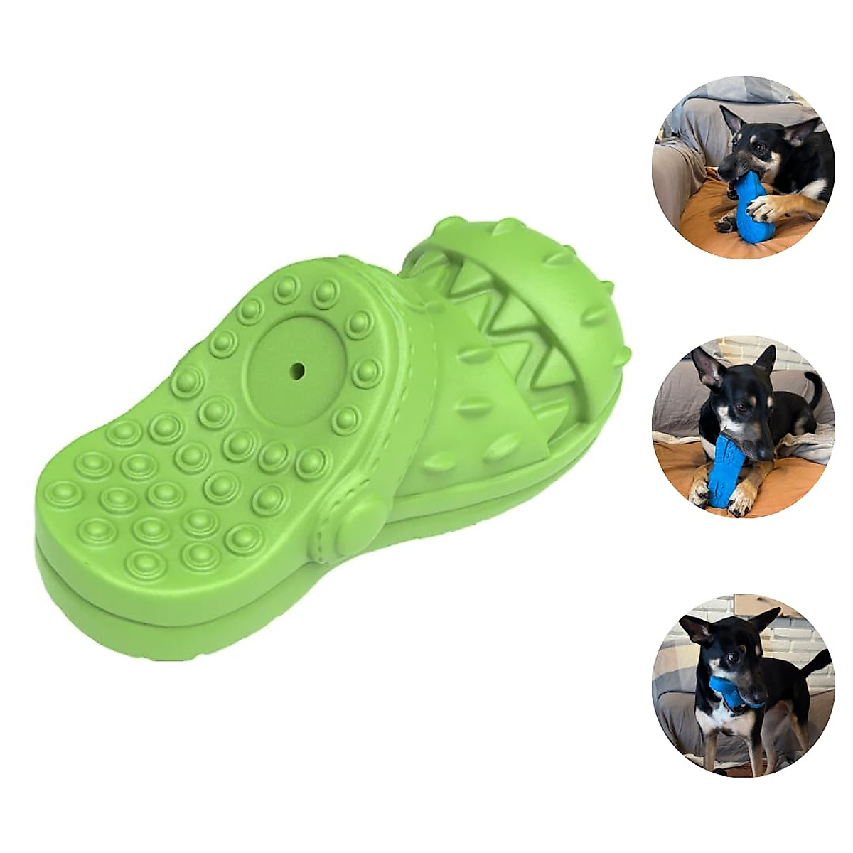 GALAPETGP: Dog Chew Toys. for Aggressive Chewers. Ultra Durable Squeaky Dog Toys. Heavy Duty Chew Toys for Medium & Large Dogs. Includes Free Lint Remover (Green)
