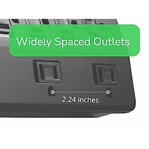 APC Surge Protector with Phone, Network Ethernet and Coaxial Protection, P11VNT3, 3020 Joules, 11 Outlet Surge Protector Power Strip Black