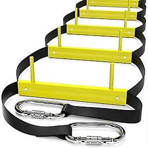 Fire Escape Ladder 3 Story | Rope Ladder Fire Escape for Homes 3rd Floor | Portable, Foldable & Compact | Emergency Ladder Suitable for Balcony & Windows