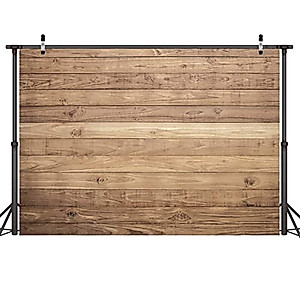 LYWYGG 7x5ft Wooden Backdrop Baby Shower Backdrops Party Decorations Backdrops Props for Studio for Photographers Retro Wood Wall Background Cloth Seamless CP-176