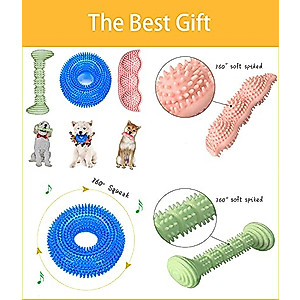 ENZZROA Dog Chew Toys for Puppy Teething, 3Pack 2-8 Months Puppies Teething Toys Soft & Durable Puppy Toys for Cleaning Teeth and Protects Oral Health Both Small Dogs & Medium Dog Suitable