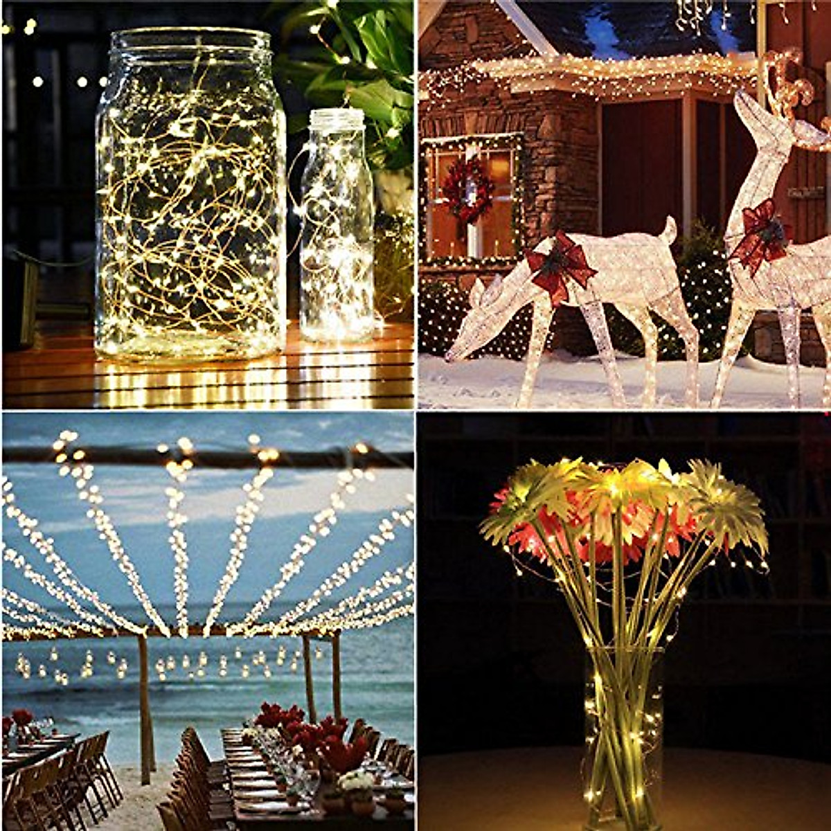 Smartdio 200 LED Solar Powered String Lights, 8 Modes 72ft Copper Wire Starry Lights, Outdoor Waterproof IP65 Fairy Christams Decorative Lights for Gardens,Homes,Wedding,Party