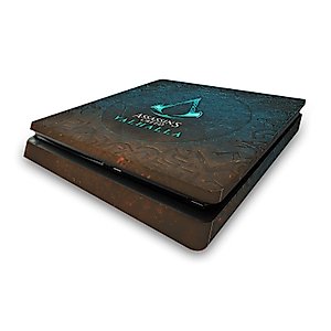 Head Case Designs Officially Licensed Assassin's Creed Logo Valhalla Key Art Vinyl Sticker Gaming Skin Decal Cover Compatible With Sony PlayStation 4 PS4 Slim Console