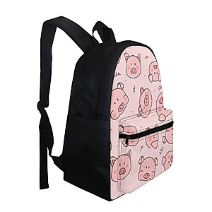 BIGCARJOB Children Backpacks Lovely Pig Print Casual Travel Waterproof School Book Bags Pink for Kids Girls