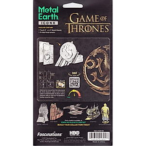 Fascinations Metal Earth ICONX Game of Thrones Targaryen Sigil 3D Metal Model Kit