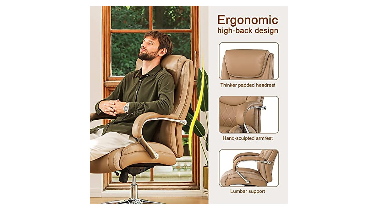 Elm Plus Executive Office Chair - Big & Tall Ergonomic Design