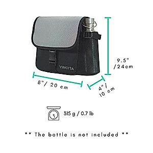 Vincita Frank Bicycle Handlebar Bag - Strap Fixing - Bike Front Bag for Folding Bike, Road Bike, Mountain Bike - Bike Handlebar Pouch Bicycle Accessories (Green Dot)