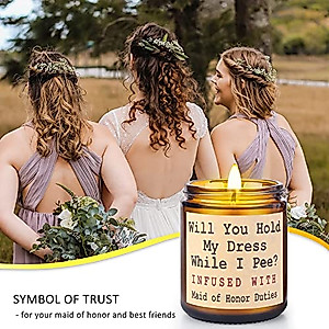 Gifts for Women Friends, Bridesmaid Proposal Gifts for Women Maid of Honor Best Friends, Bridal Gifts for Wedding Bachelorette Party, Soy Wax Vanilla Scent