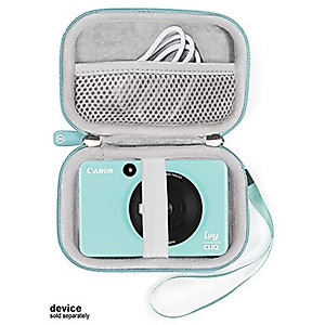 getgear Case for Canon Ivy Mobile Mini CLIQ, CLIQ+, CLIQ 2, CLIQ+2 Instant Camera Printer and Photo Printer, Also for Koda Series and HP Sprocket 2nd/ 1st (Mint Green)