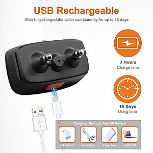 Anti Dog Bark Collar, Training & Behavior Aids, Ipx6 Waterproof and Rechargeable Smart Electric No Bark Collar with Adjustable Sensitivity for Large Medium Small Dogs