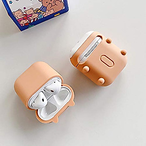 Compatible for Airpod Case 1&2 Corgi Dog, Cute Kawaii Cartoon 3D Silicone Fashion Protective Skin Cover for Airpod Case Shiba Inu, Funny Boys Girls Kids Teens Women Cases for Airpods 1/2 (Corgi)