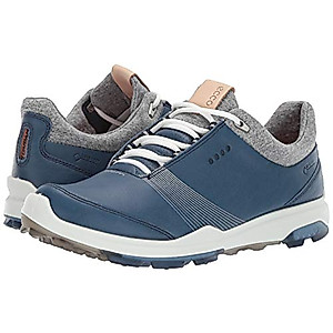 ECCO Women's Biom Hybrid 3 Gore-Tex Golf Shoe, Denim Blue Yak Leather, 5-5.5