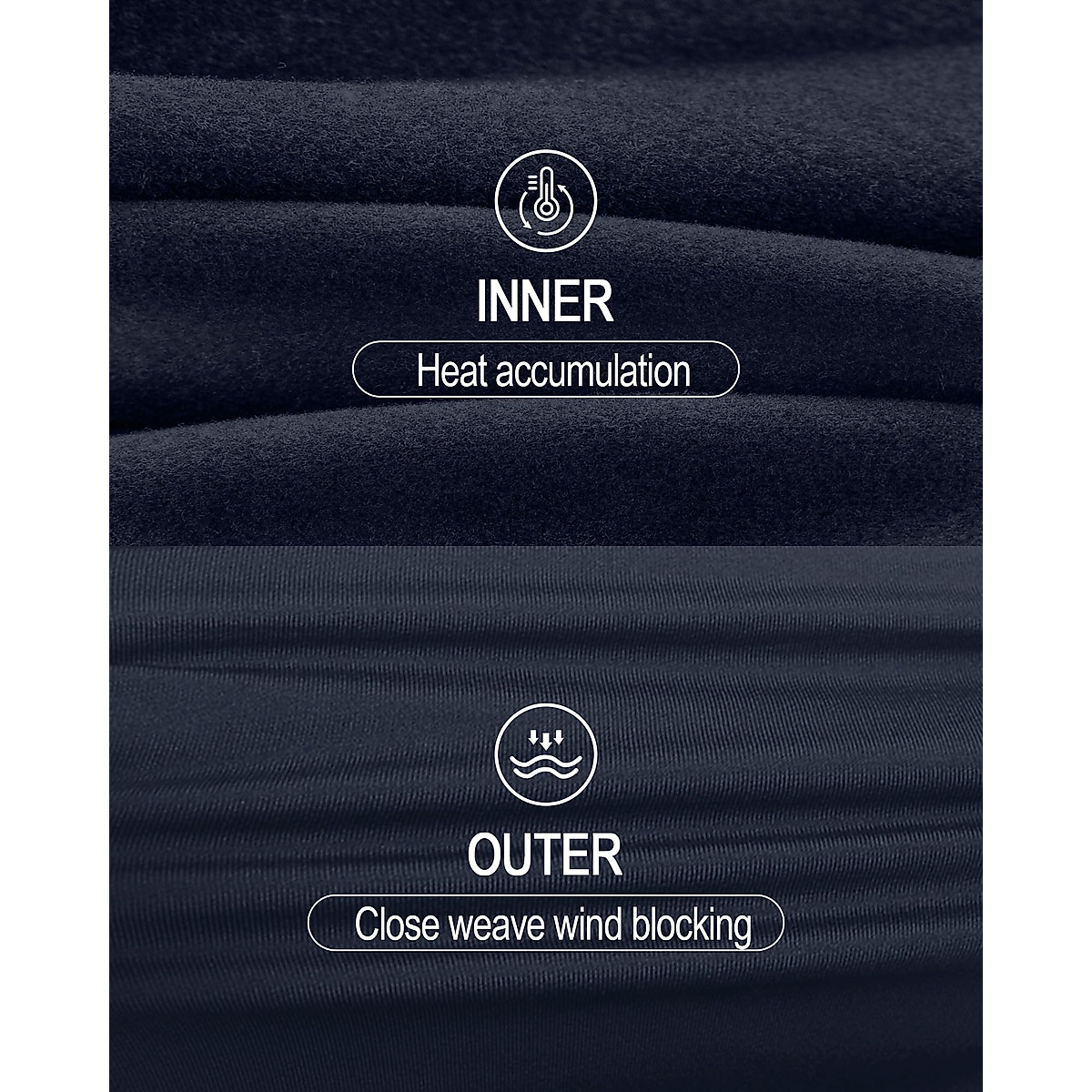 Thermal Underwear for Men, 2 Pack Long Johns Winter Long Underwear Sport Skiing Fleece Lined Base Layer Top and Bottom Set M