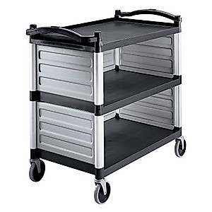 Cambro BC340KD-110 Black Knockdown Utility Cart Case of 1