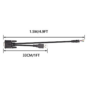 SinLoon USB to RS232 Serial Adapter & Bare Wire,USB 2.0 Male to DB9 Female Serial Cable for Windows 10, 8.1, 8, 7, Vista, XP, 2000, Linux and Mac OS X, macOS